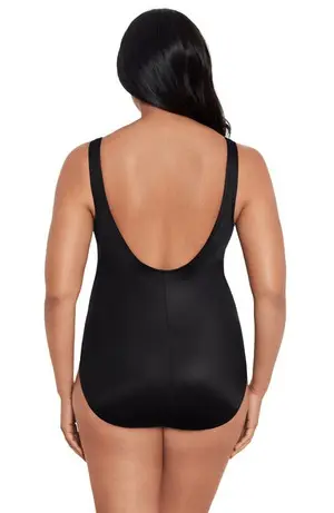 TRIMSHAPER One-piece Ruching Control Swimsuit