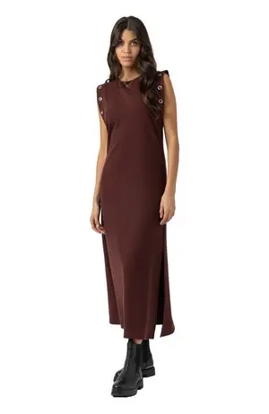 SAINT + SOFIA Rowan Eyelet Dress - Maroon