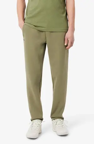 Lacoste Mesh Panel Tapered Track Pants - Khaki Green
