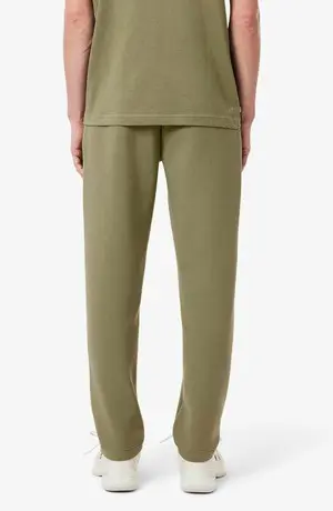 Lacoste Mesh Panel Tapered Track Pants - Khaki Green