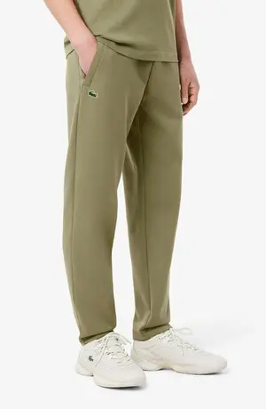 Lacoste Mesh Panel Tapered Track Pants - Khaki Green
