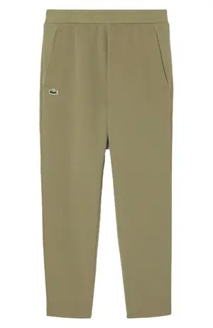 Lacoste Mesh Panel Tapered Track Pants - Khaki Green