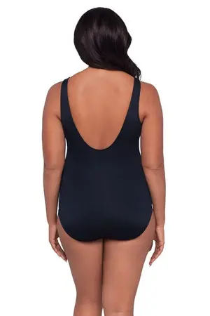 TRIMSHAPER Addison Surplice One-piece Swimsuit - Tropical Treasure