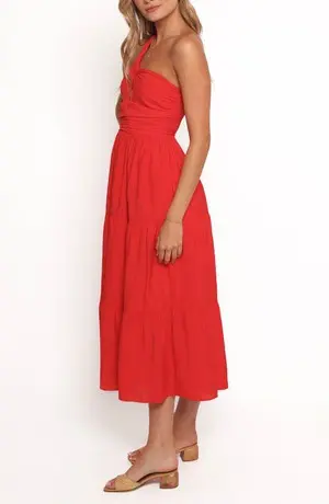 PETAL & PUP One-shoulder Maxi Dress - Red