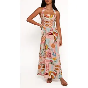 PETAL & PUP Kiera Halter Maxi Dress - Summer Haze