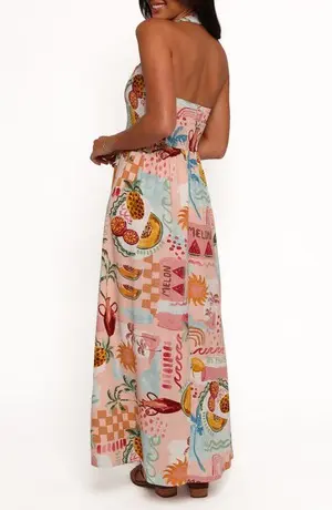 PETAL & PUP Kiera Halter Maxi Dress - Summer Haze