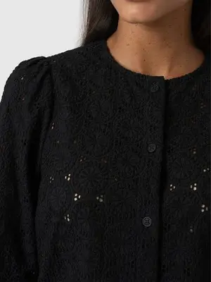 SAINT + SOFIA Tabitha Blouse - Black Broderie