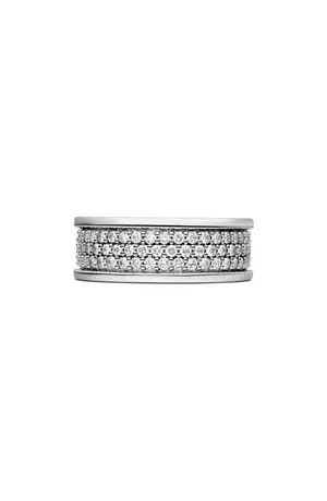 David Yurman Streamline® Pavé Three-row Band Ring