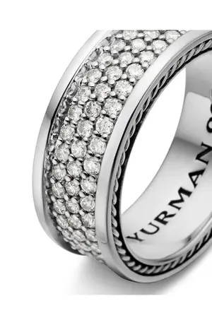 David Yurman Streamline® Pavé Three-row Band Ring