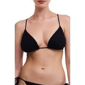 Chantelle Jacquard Triangle Bikini Top - Black