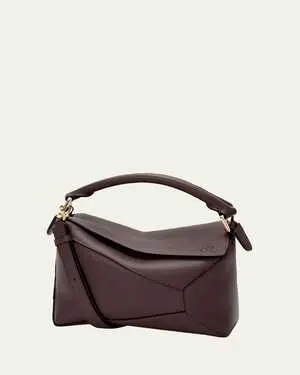Loewe Puzzle Edge Small Top-Handle Bag Dark Brown