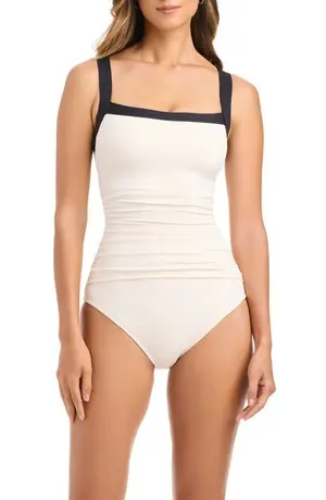 ROD BEATTIE Square Neck One-piece Swimsuit - Coconut Water