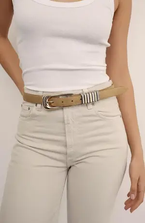 Ettika Metal Core Suede Belt