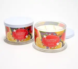 HOMEWORX BY SLATKIN + CO. As Is S/2 18oz Party Candles - One-color