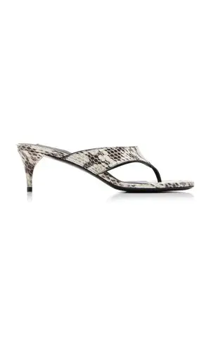 Alaïa ALAÏA Infradito Snake-Effect Leather Thong Sandals Animal