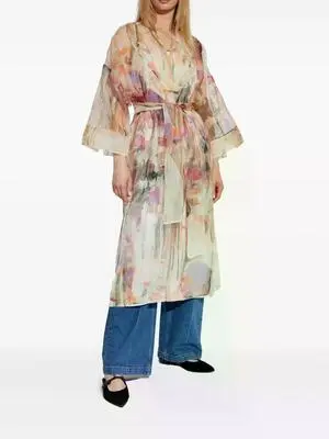 Munthe Floral-print Sheer Coat