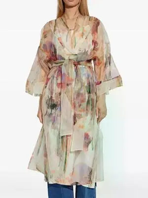 Munthe Floral-print Sheer Coat