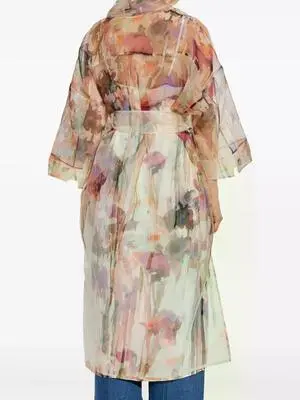 Munthe Floral-print Sheer Coat