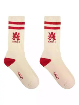 Amiri Ma Core Logo Mid-calf Socks - Neutrals