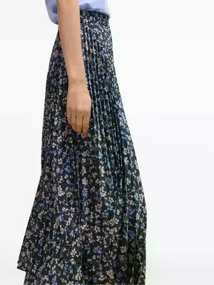 BOSS Floral-print Pleated Midi Skirt