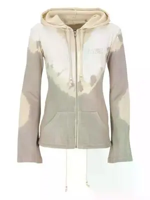 MAISON MARGIELA Tie-dye Zip-up Hoodie - Neutrals