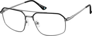 Zenni Vintage Aviator Full Rim Eyeglasses - Black