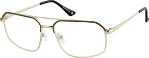 Zenni Vintage Aviator Full Rim Eyeglasses - Green