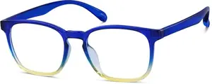 Zenni Classic Square Full Rim Glasses - Cobalt