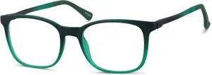 Zenni Classic Square Full Rim Glasses - Green