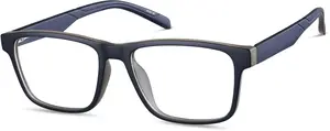 Zenni Rectangle Eyeglasses Recycled Pet Full Rim Frame - Navy Blue