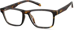Zenni Rectangle Eyeglasses Recycled PET Full Rim Frame Tortoiseshell