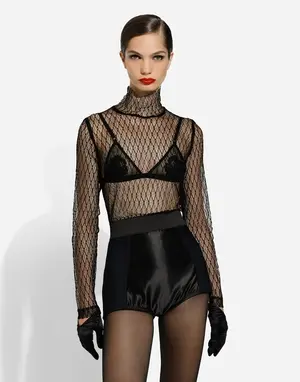 Dolce & Gabbana Mesh Blouse - Black