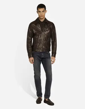 Dolce & Gabbana Crushed-look Leather Jacket