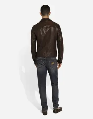 Dolce & Gabbana Crushed-look Leather Jacket