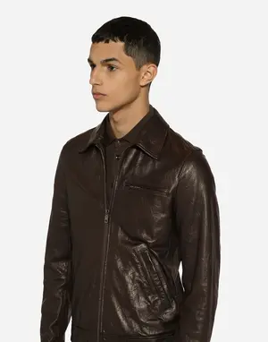 Dolce & Gabbana Crushed-look Leather Jacket
