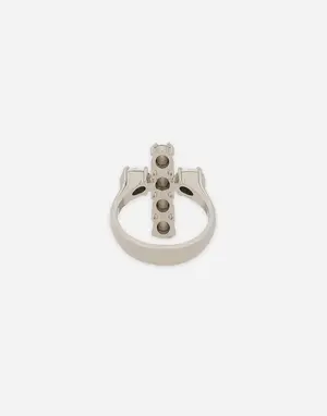 Dolce & Gabbana Ring With Rhinestone Cross - Crystal
