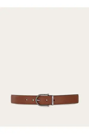 FERRAGAMO Reversible And Adjustable Belt - Natural