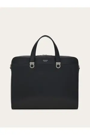FERRAGAMO Gancini Briefcase - Black