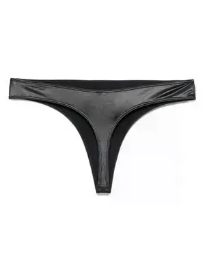 MAISON CLOSE Splash Thong Bikini Bottoms - Black