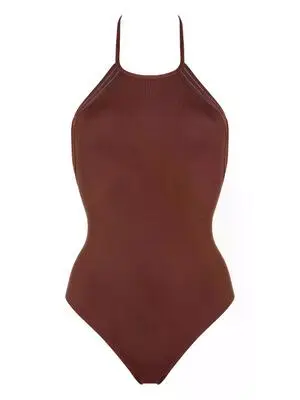 ERES Numéro Halterneck One-piece Swimsuit - Brown