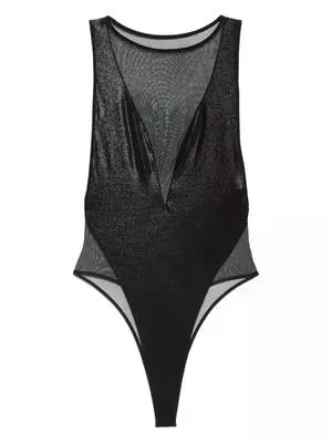 MAISON CLOSE Minuit Sheer V-neck Swimsuit - Black