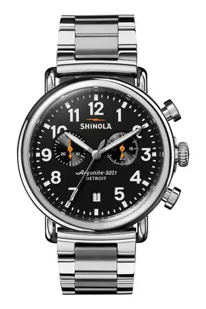 Shinola Runwell 2 Eye Chrono 41mm Bracelet Watch - Black