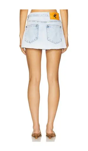 ONETEASPOON Denim Wrap Mini Skirt