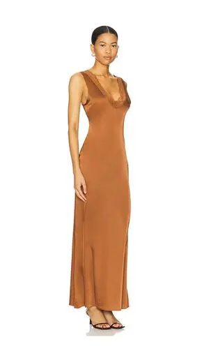 Lioness Simi Maxi Dress With Lace Trim
