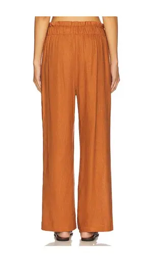 WeWoreWhat Paperbag Linen Pant
