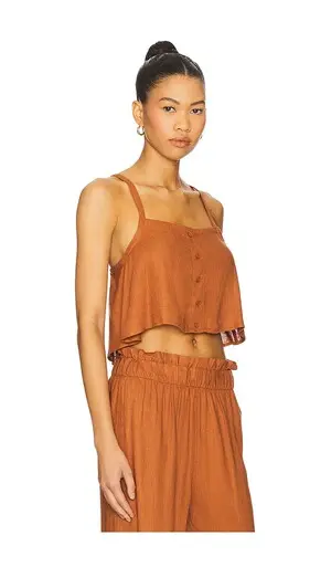 WeWoreWhat Linen Trapeze Tank