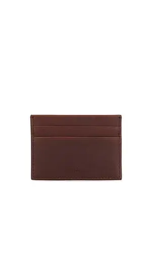 Shinola 5 Pocket Card Case Navigator In Brown - Med Brown