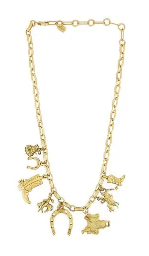 ELIZABETH COLE Dakota Charm Necklace - Gold