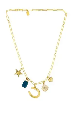 ELIZABETH COLE X Lucky Star Charm Necklace - Gold