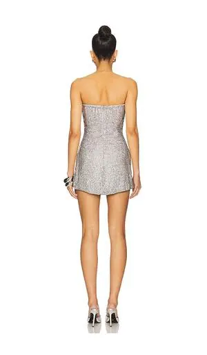 Retrofete Catherine Sequin Mini Dress - Silver Cloud